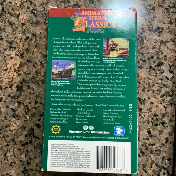 Media | Vhs Vcr Tape Marco Polo Animated Hero Classics | Poshmark